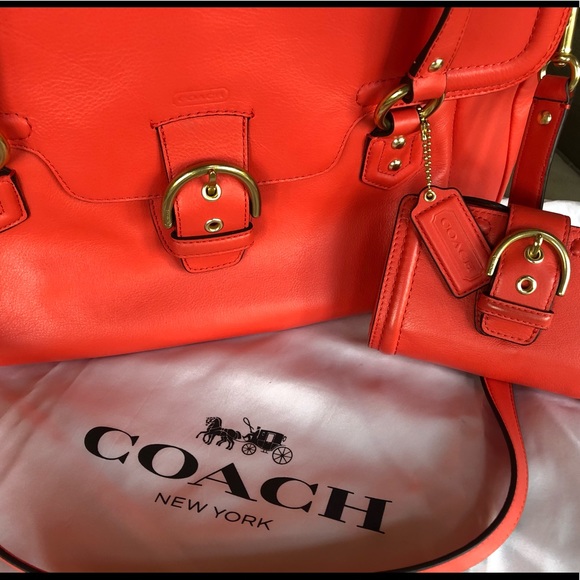 Coach | Bags | Coach Campbell Leather Eva Flap Satchel | Poshmark